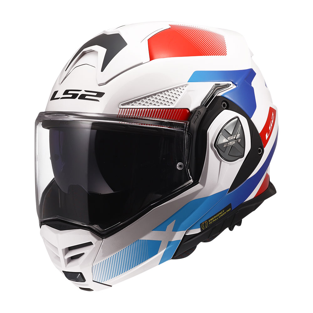 Kaciga LS2 Flip Up FF901 ADVANT X NOVA belo plavo crvena