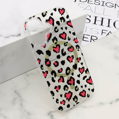 FUTROLA LEOPARD MAGSAFE ZA IPHONE 17 (6.3) ROZE