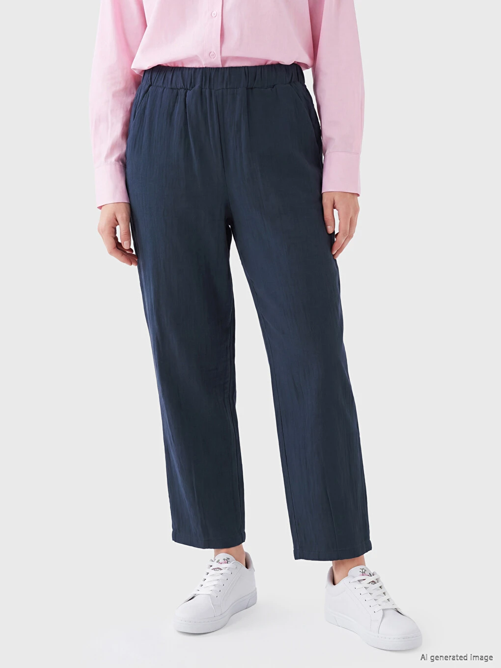 LCW Modest Ženske Muslinske Pantalone Sa Elastičnim Strukom