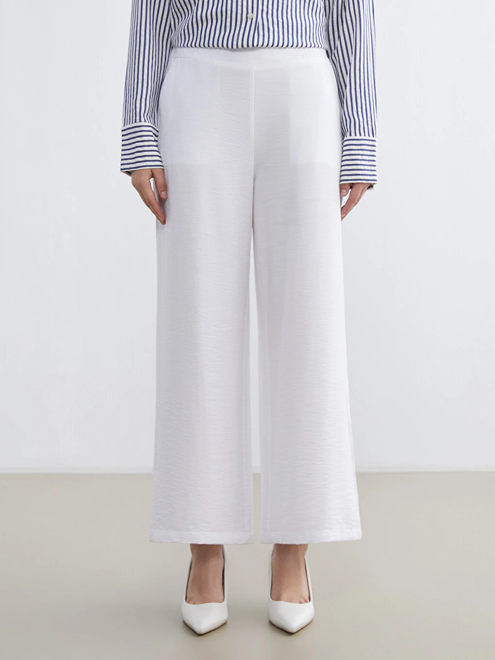 LCW Modest Ženske Pantalone Sa Elastičnim Strukom I Širokim Nogavicama