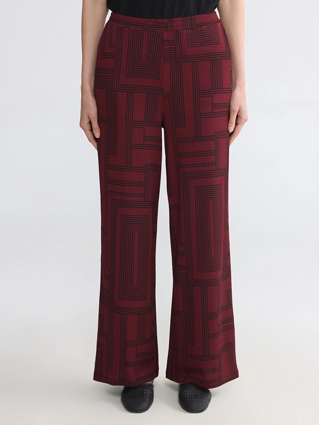 LCW EVERYDAY Ženske Pantalone Sa Elastičnim Strukom I Geometrijskim Dezenom
