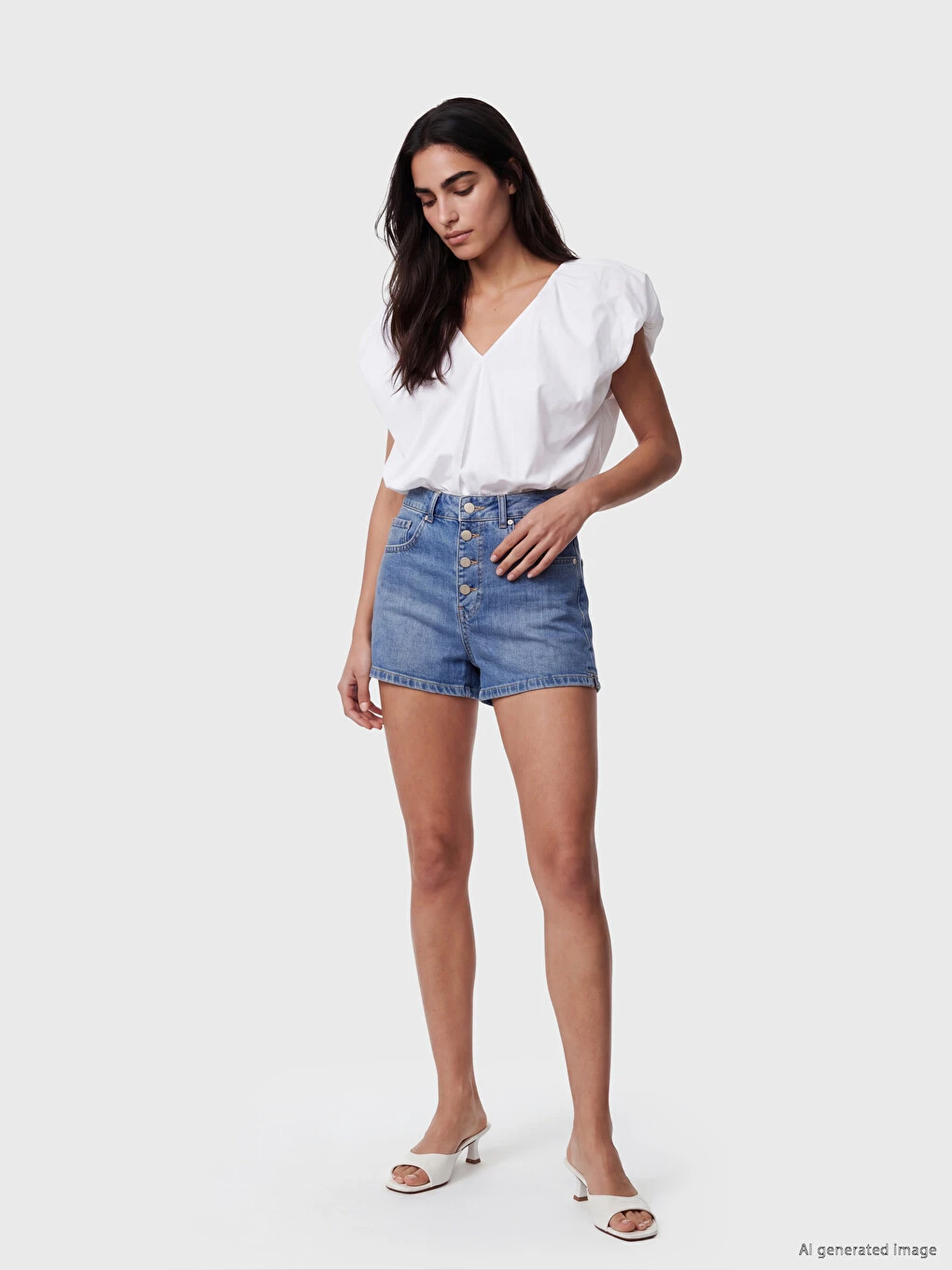LCW Jeans Ženski Teksas Šorts Sa Visokim Strukom
