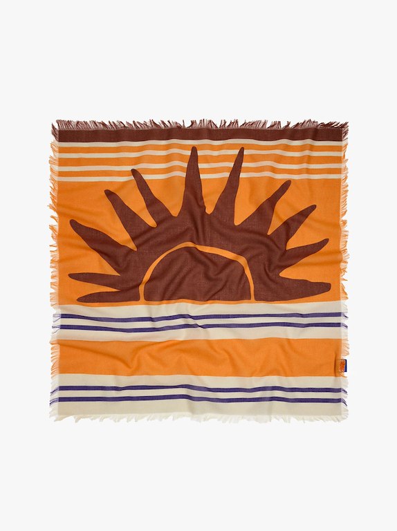 PRINTED SQUARE SCARF 100% COTTON