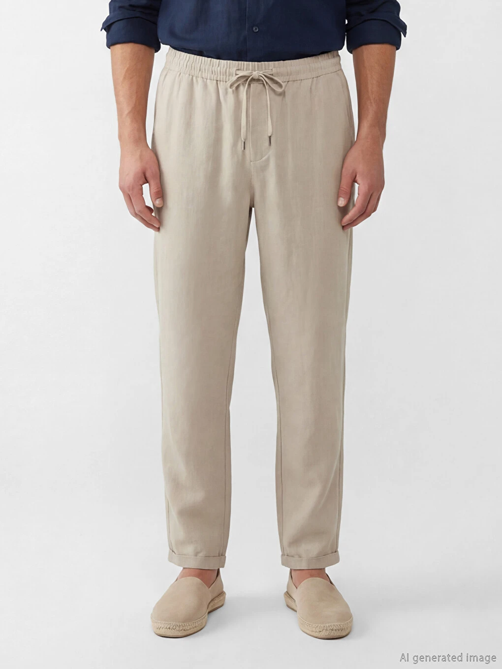 LCW Vision Regular Fit Muške Pantalone Od Materijala Sa Izgledom Lana