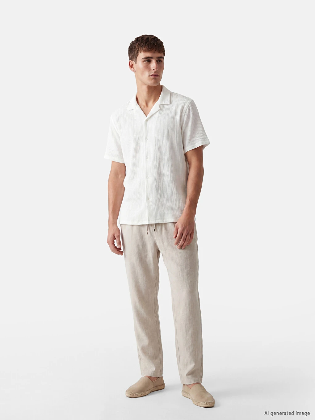 LCW Vision Muške Pantalone Od Mešavine Lana Regular Kroja
