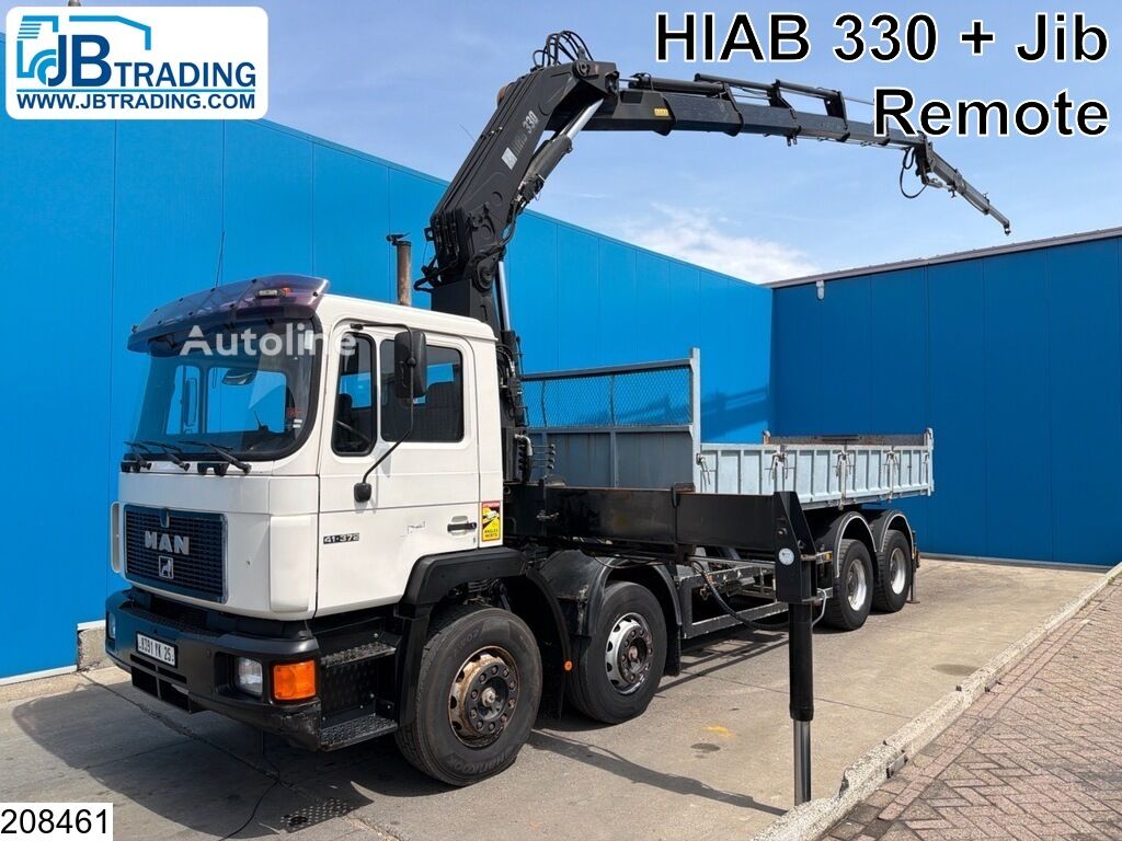 MAN 41 372 8x4, Manual, HIAB, Remote, Bladvering kiper