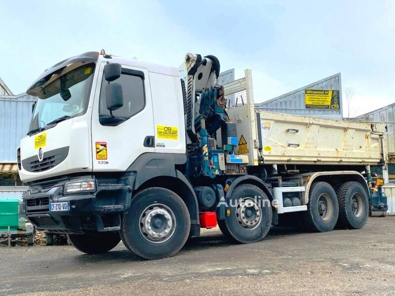 Renault KERAX 8x4 520 BIBENNE CIF GRUE CORMACH kiper