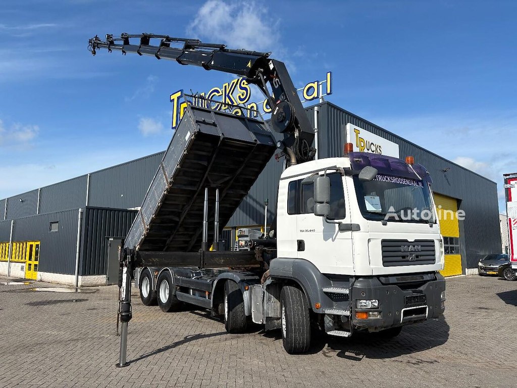 MAN TGA 35.440 + HIAB 322 E-7 HIPRO + TIPPER + 8X4 + REMOTE kiper