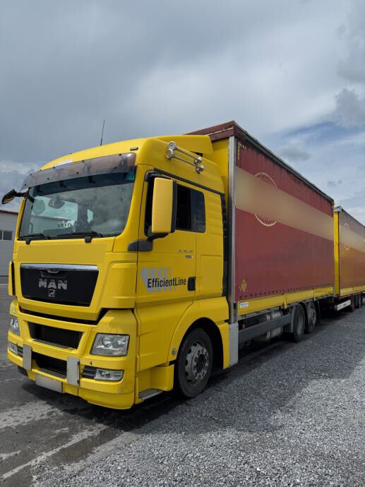 MAN TGX 24.440 6x2 i Krone ZZ kamion s ceradom + prikolica sa ceradom
