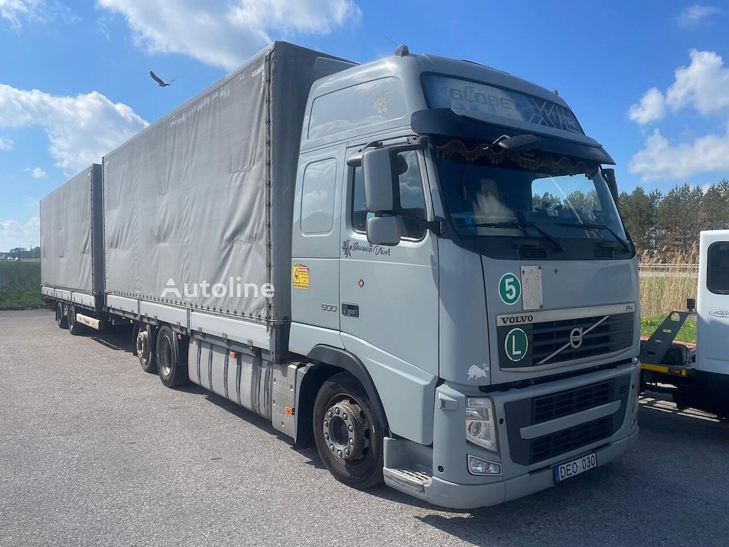 Novi Volvo FH 500 kamion s ceradom + prikolica sa ceradom