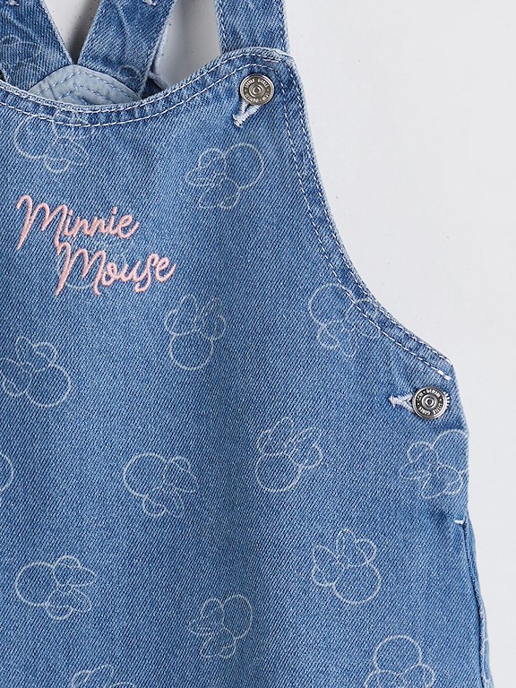 LCW Kids Minnie Mouse Vezeni Teksas Haljina Za Devojčice