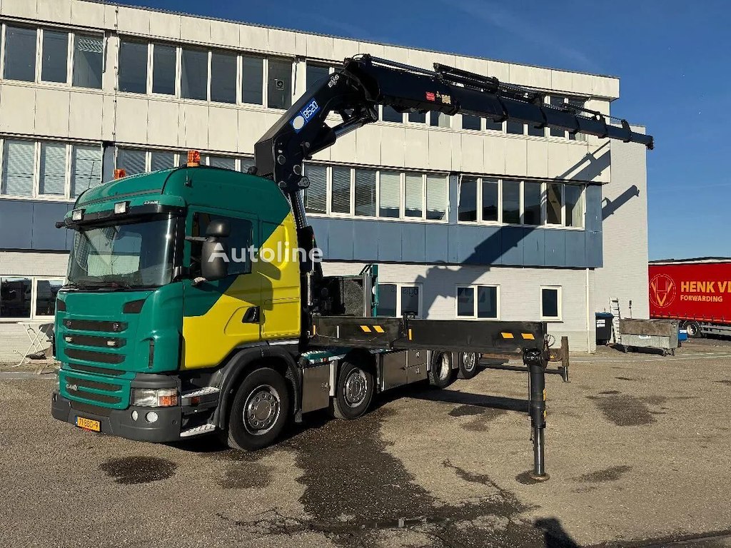 Scania G440 8X2 EURO 6 HMF 8520 + REMOTE CONTROL TWISTLOCKS kamion platforma