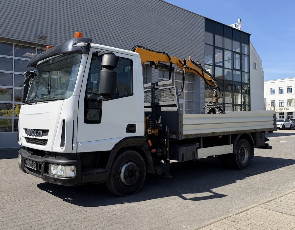 IVECO ML 80 E18/P / Kinshofer Grab / Crane kamion s ravnom platformom