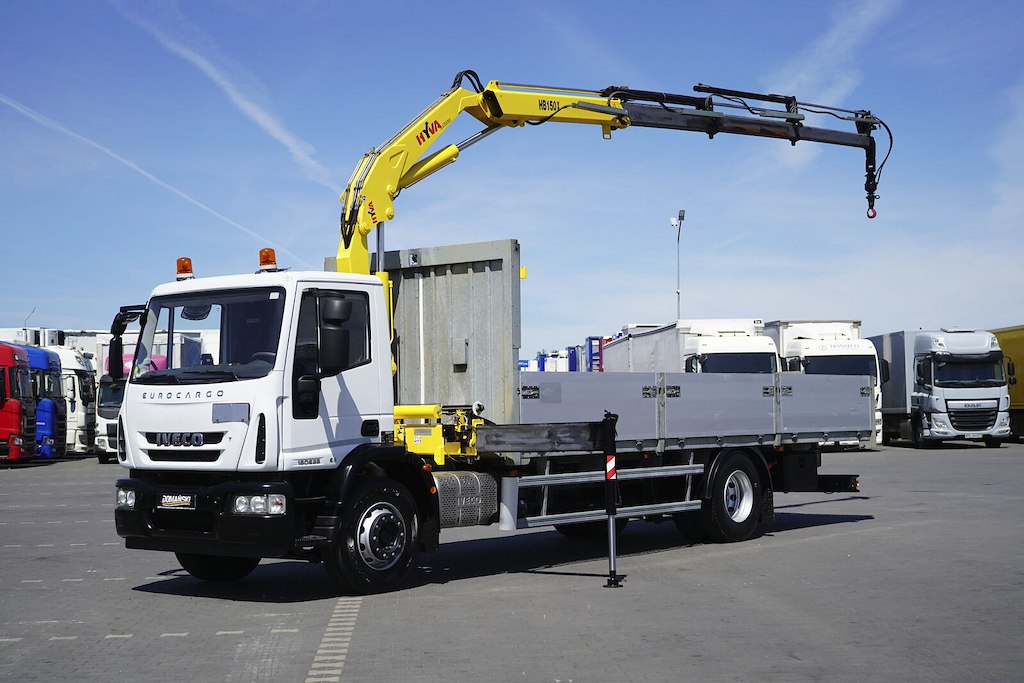 IVECO / EUROCARGO / 180E25 / SKRZYNIOWY + HDS / HYVA HB 150 X / ROTATO kamion s ravnom platformom