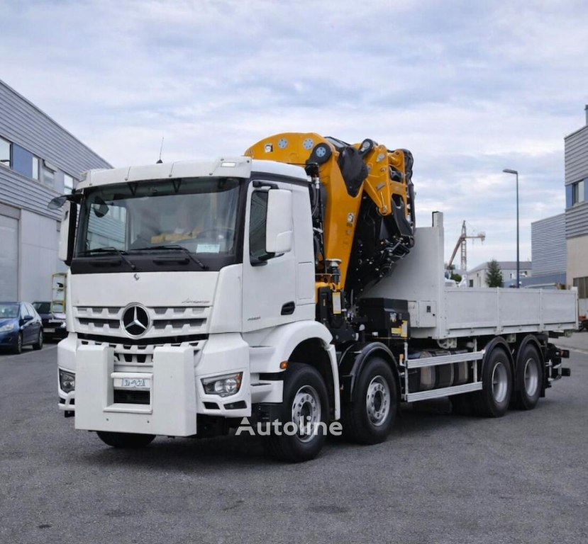 Mercedes-Benz AROCS 4451 Grua EFFER 1400HP-9 + JIB 260 kamion s ravnom platformom