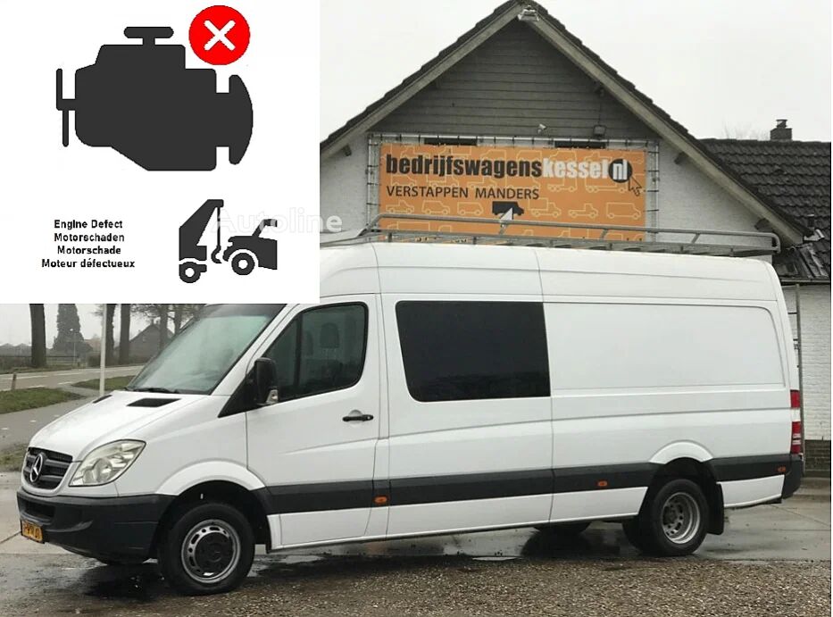 Mercedes-Benz Sprinter 515 CDI L3H2 DC dubbele cabine motorschade maxi kombi minibus