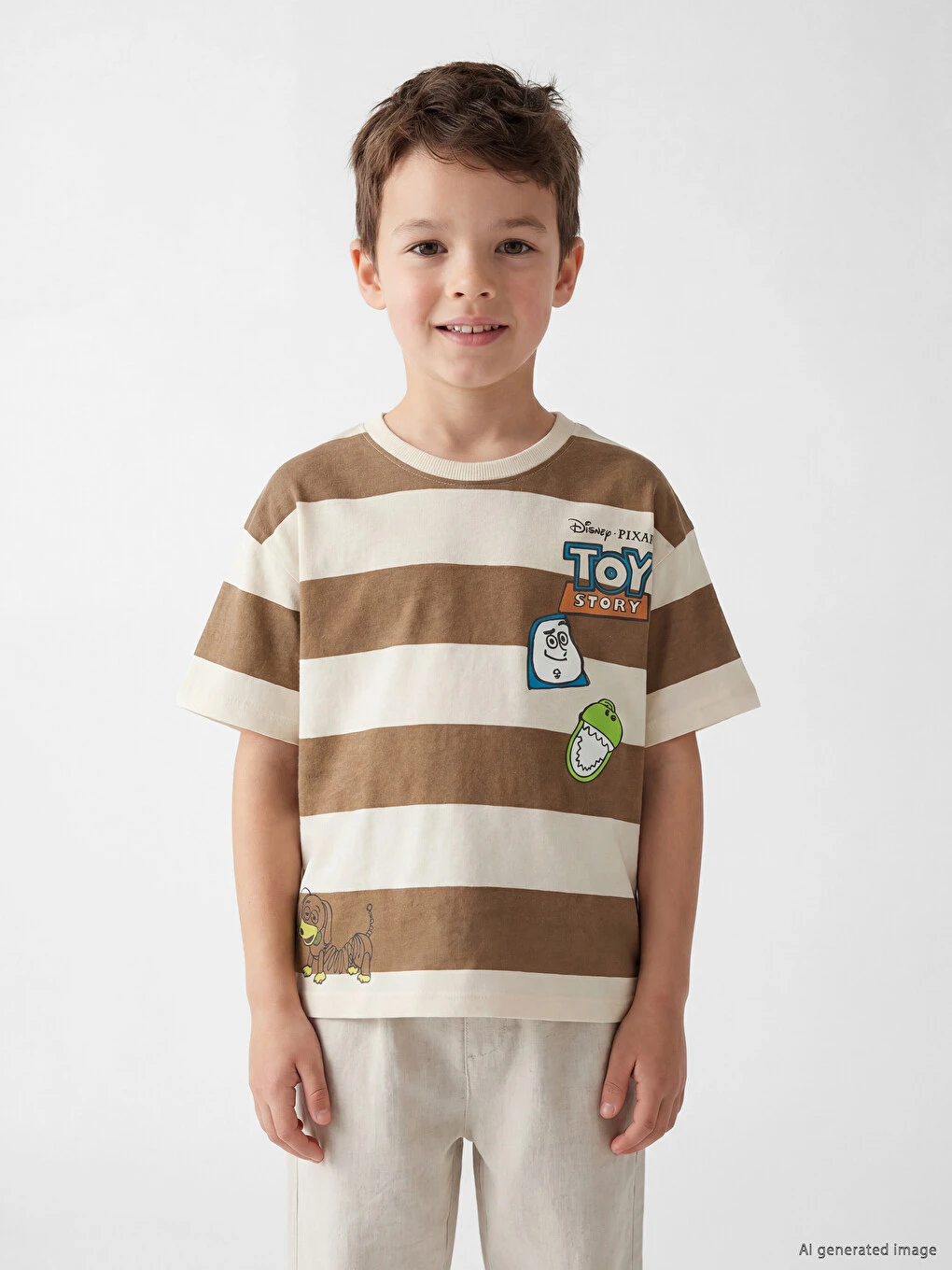 LCW Kids Majica Sa Okruglim Izrezom Toy Story Štampana Za Dečake