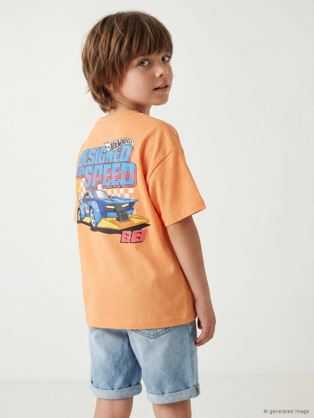 LCW Kids Majica Sa Okruglim Izrezom Hot Wheels Sa Štampom Za Dečake