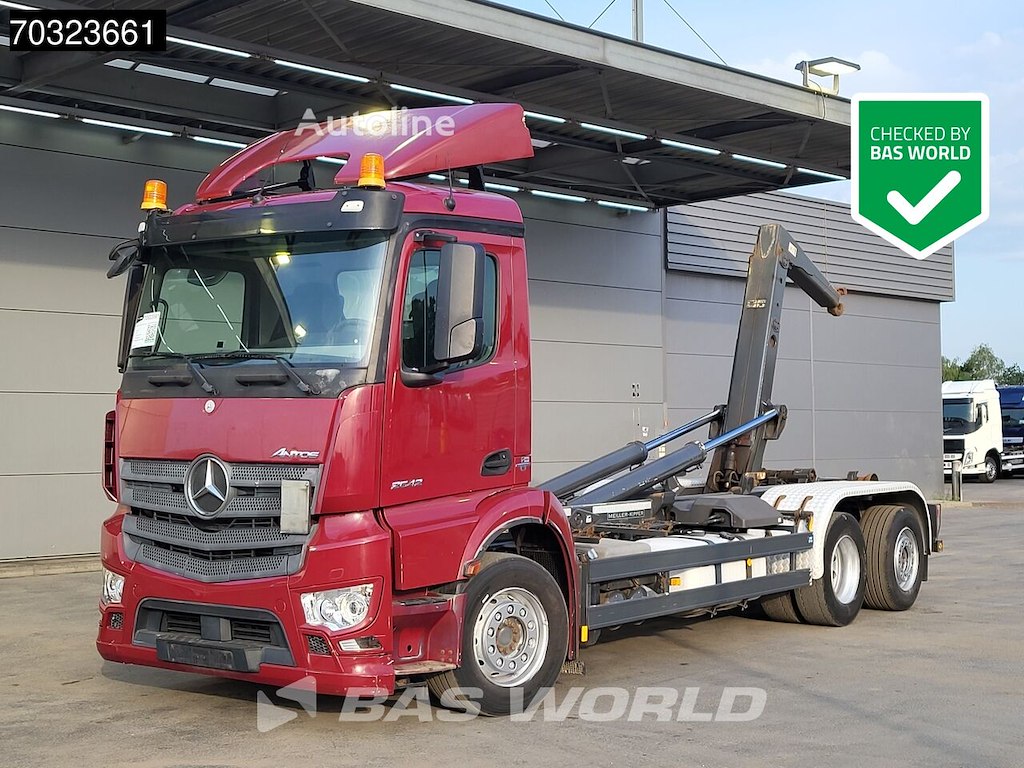 Mercedes-Benz Antos 2542 6X2 Meiller RK 20 70 Lift + Steering axle Automatic E kamion rol kiper
