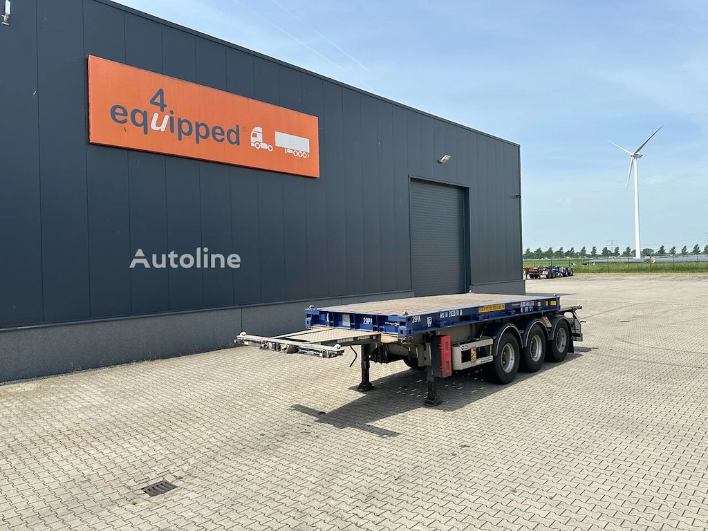 Van Hool 20FT/30FT ADR CHASSIS + NEW 20FT FLATRACK hardwooden floor poluprikolica za prevoz kontejnera