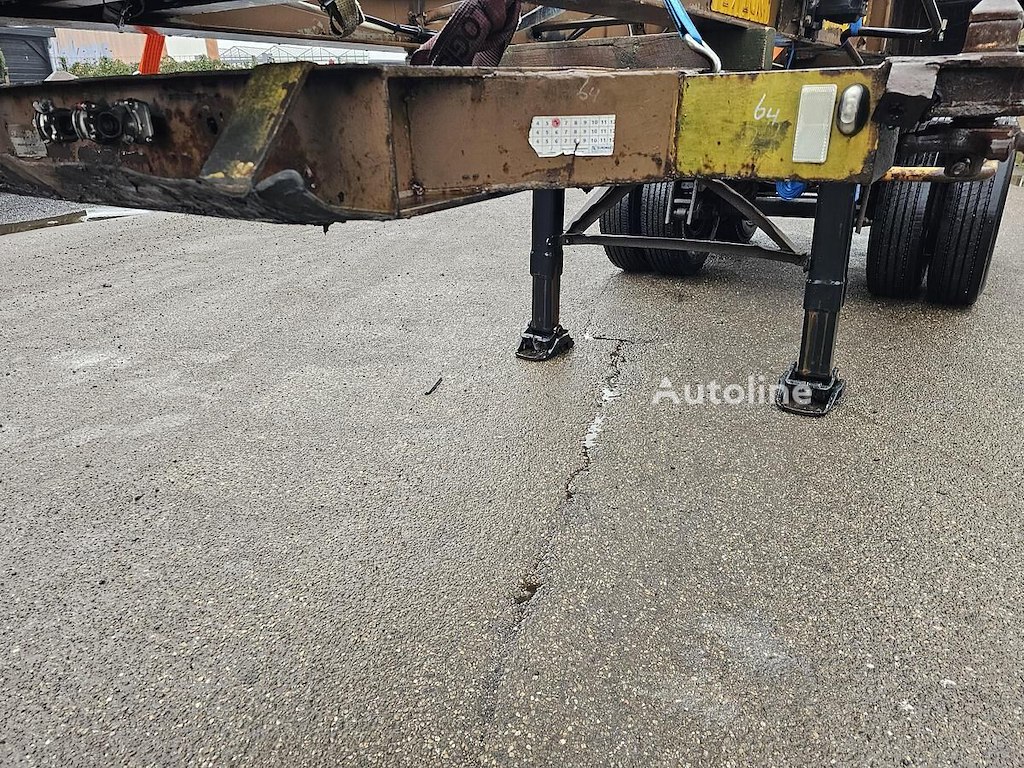 Pacton 2126 C-2 | 20 FOOT| BLADGEVEERD|DOUBLE TIRES| BPW DRUM. poluprikolica za prevoz kontejnera