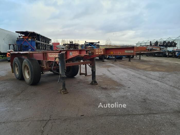 Renders 2 AXLE 20 FT CONTAINER CHASSIS BPW DRUM poluprikolica za prevoz kontejnera
