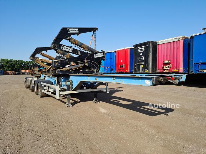 Hammar 195D SIDELOADER 4 AXLE 2E TRAILER CONNECTION 36 TONS poluprikolica za prevoz kontejnera