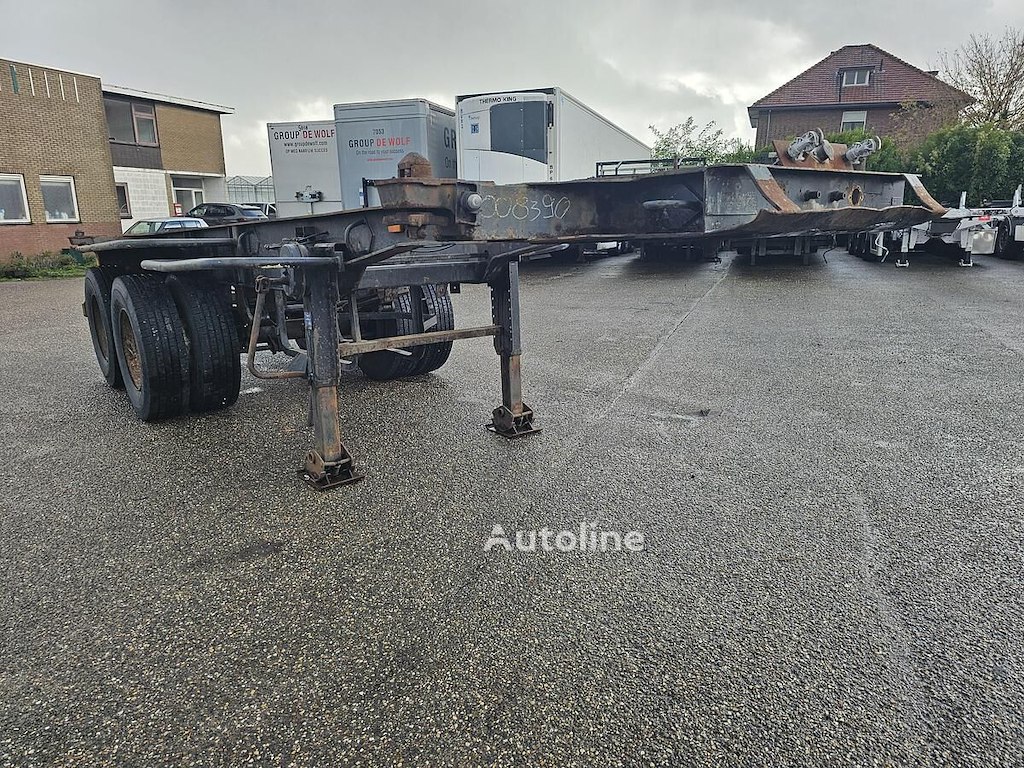 Pacton 2126 C 2 STEEL SUSPENSION DOUBLE TIRES DRUM BRAKES. poluprikolica za prevoz kontejnera