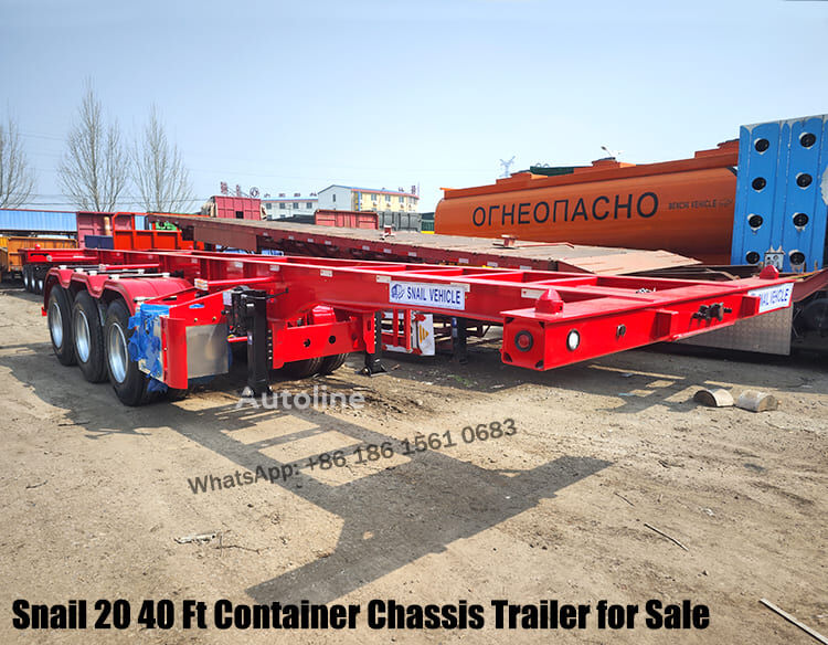 Nova Snail Snail 20 40 Ft Container Chassis Trailer for Sale poluprikolica za prevoz kontejnera