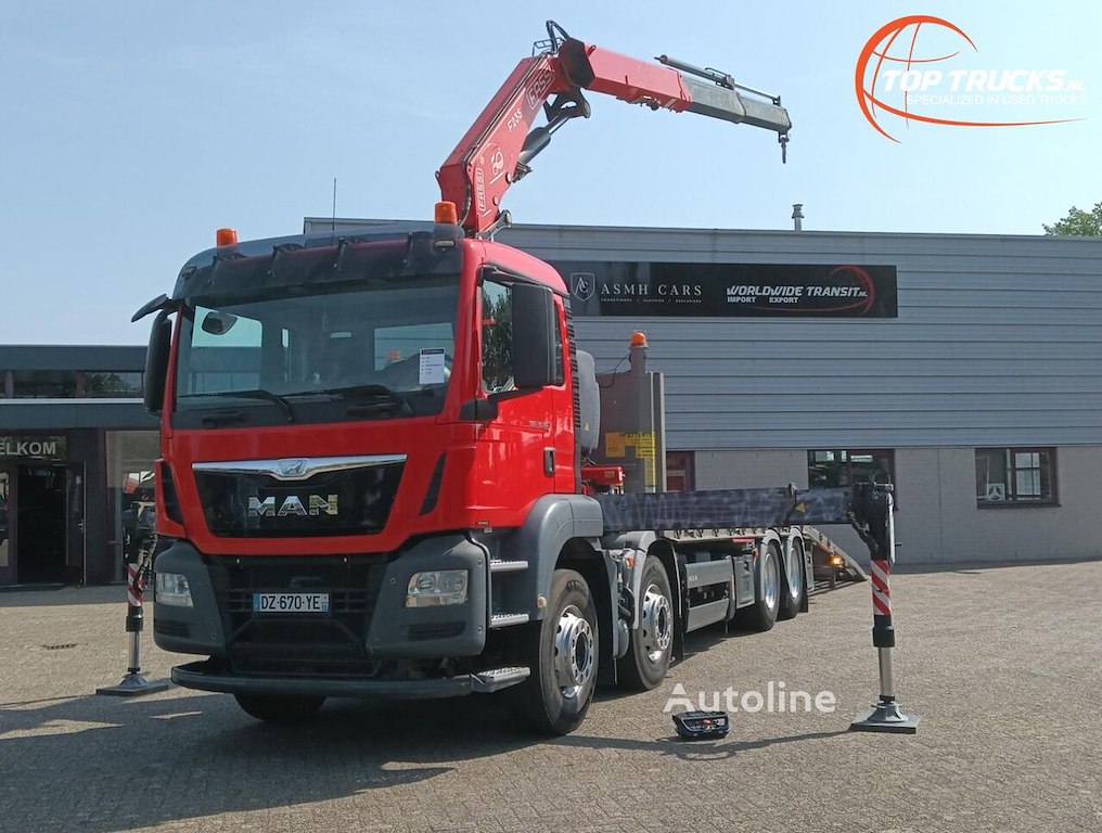 MAN TGS 35.360 8x2 - Fassi 23TM Crane, Machine transporter, Loading šlep auto
