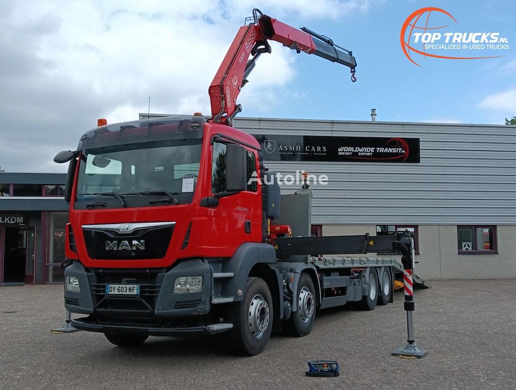 MAN TGS 35.360 8x2 - Fassi 23TM Kraan, Crane, Machine transporter, O šlep auto