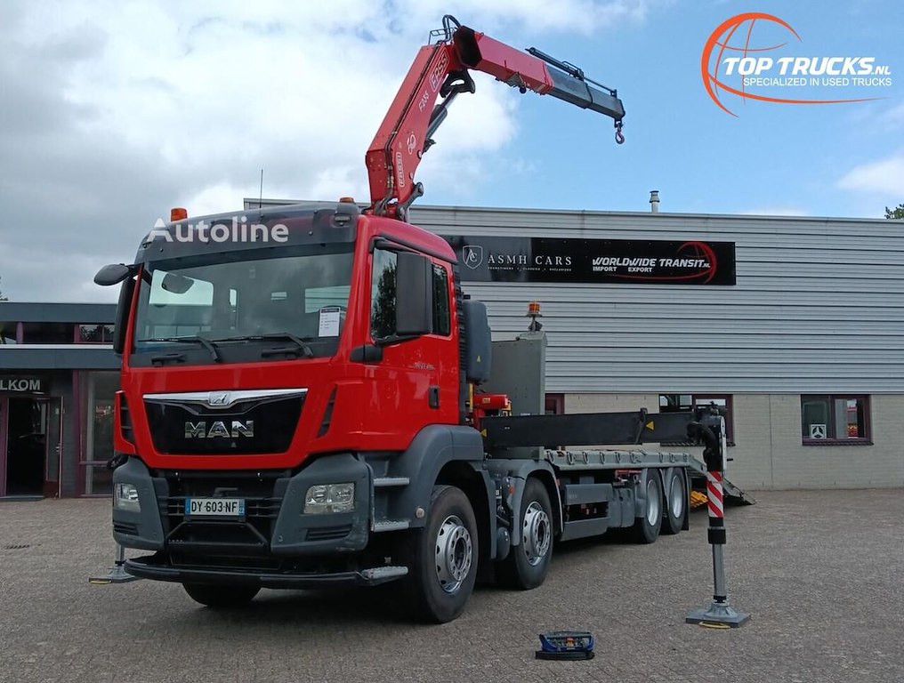 MAN TGS 35.360 8x2 - Fassi 23TM Kraan, Crane, Machine transporter, O šlep auto
