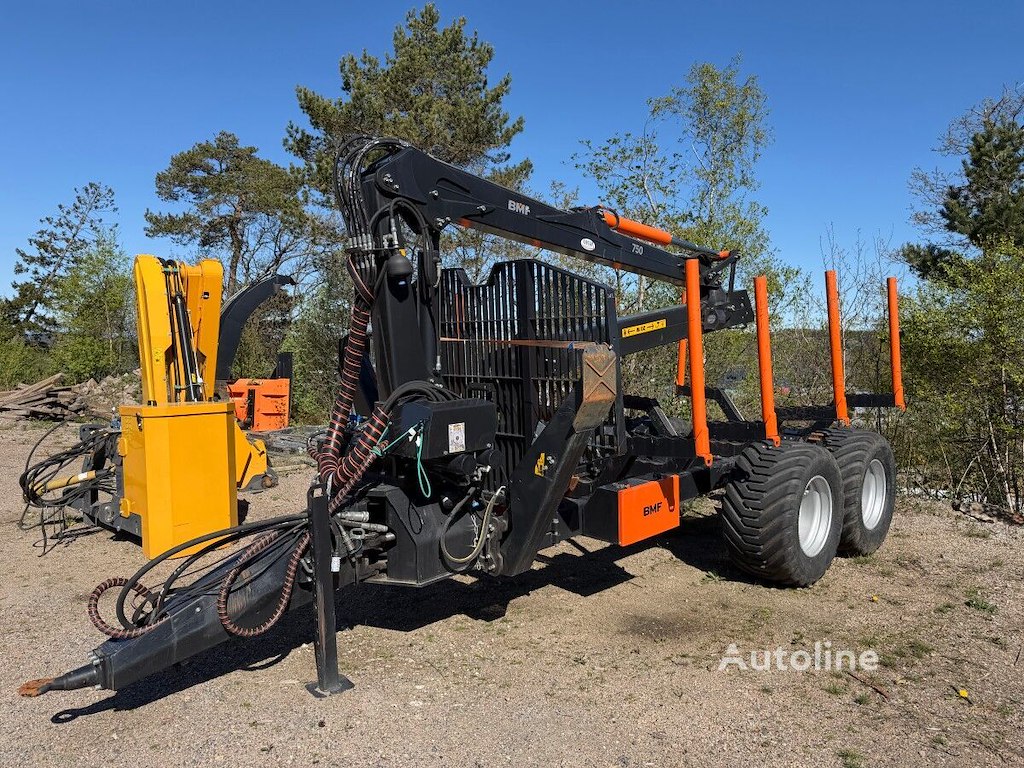 Prodaje se BMF 14T2PRO TØMMERVOGN MED BMF 750 KRAN- ROBSON – 2024 MODELL šumarsku prikolicu na aukciji