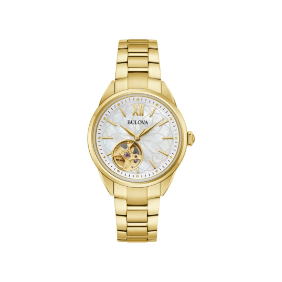 BULOVA 97L172 ženski sat Sutton Automatic Gold Tone Stainless Steel Mother of Pearl Dial 34mm