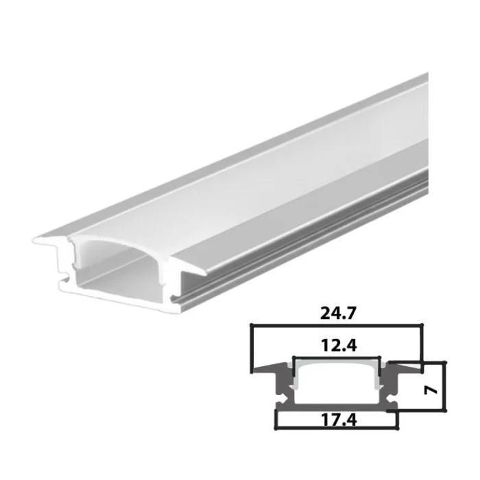 PROSTO LPR-508/1-SET - ugradni aluminijumski profil za LED trake 1m 24.7x7mm
PROSTO LPR-508/1-SET - ugradni aluminijumski profil za LED trake 1m 24.7x7mm