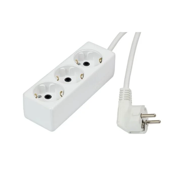 TEHNOELEKTRO PPK03-2/WH razvodnik 3 utičnice, 2m, 2.5mm², zaštita za decu, bela (IP40)