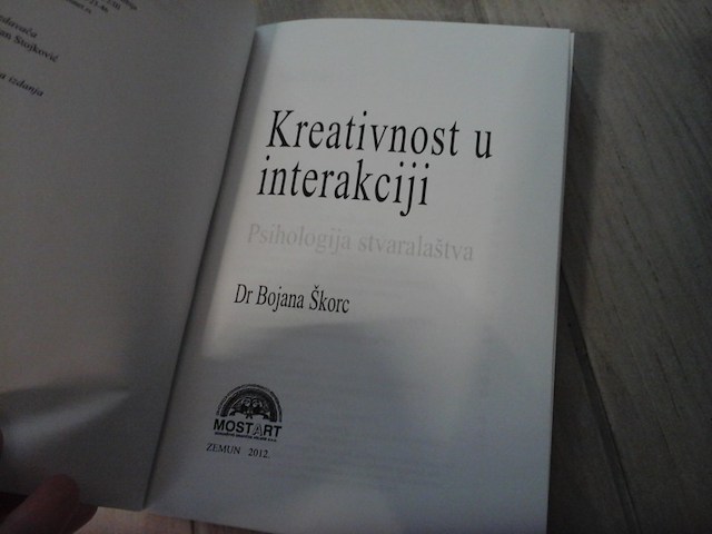 Kreativnost u interakciji Bojan Škorc psihologija stvar