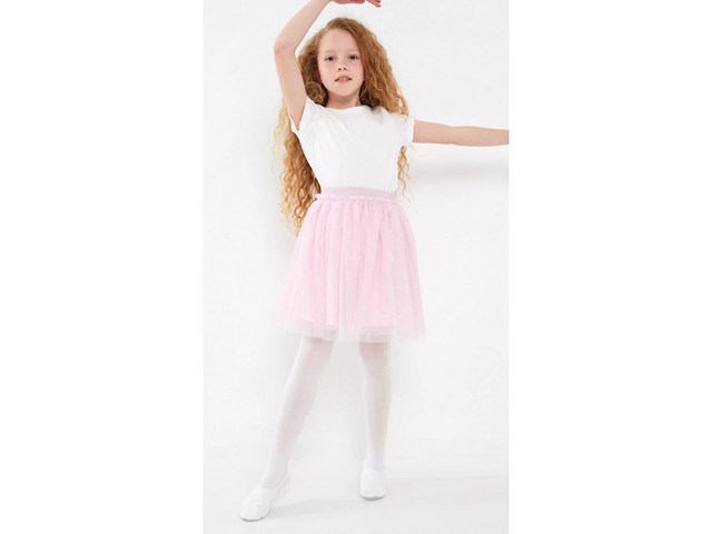 EMMA GIRL Svečana Roze Suknja od Tila sa Vezom 6-7