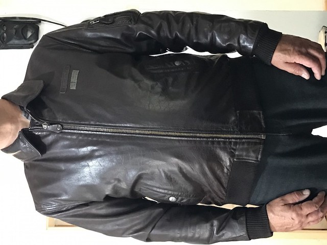Darmil 2 XL kozna jakna model pilotska braon boje
