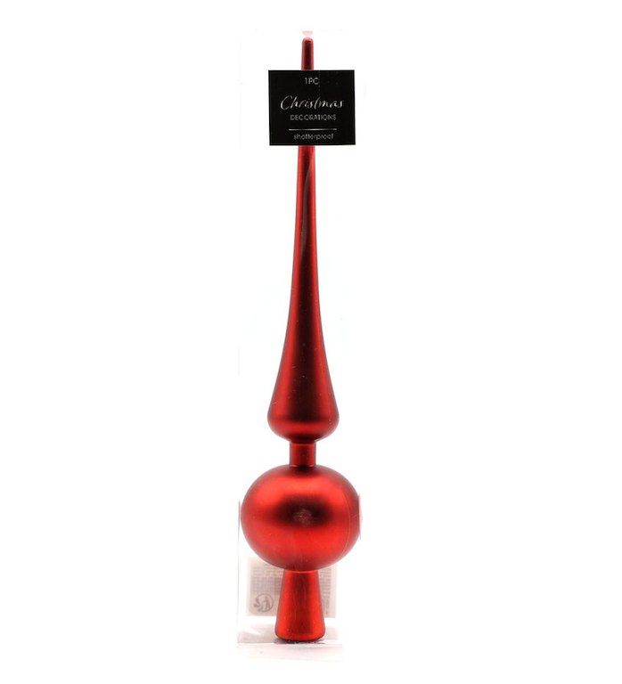 NOVOGODIŠNJI UKRAS VRH ZA JELKU 27.5CM RED CAN208220