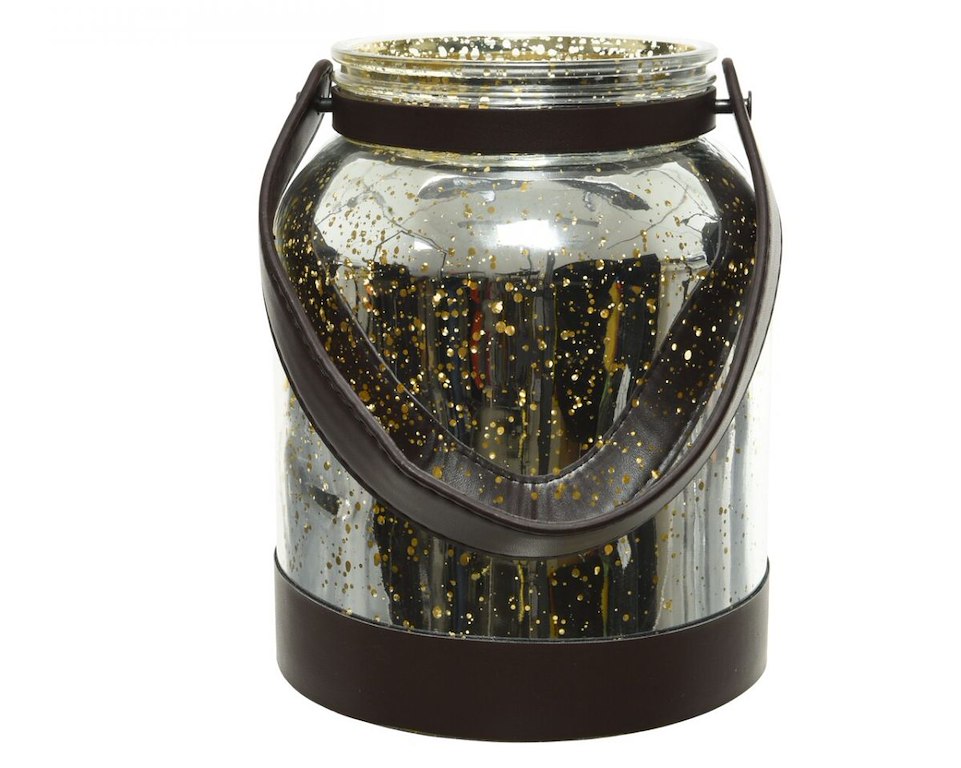 SVEĆNJAK UKRASNI HURRICANE GLASS 15.8X20.3CM 520676