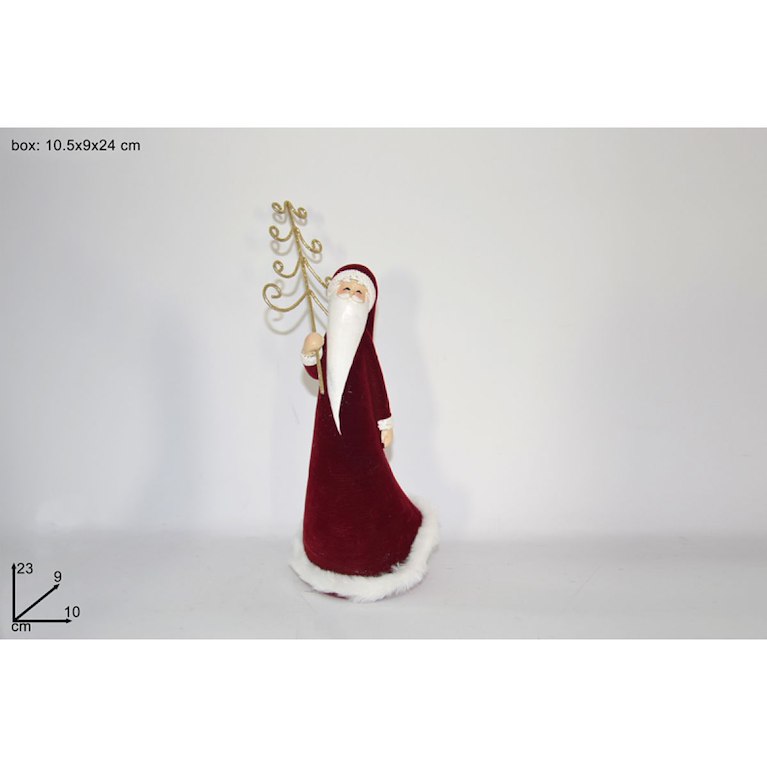 NOVOGODIŠNJA FIGURA DEDA MRAZ KERAMIČKI 23CM CM002728