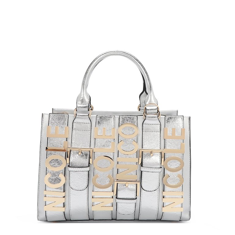 TORBA NICOLE LEE P17203 LOGO WHITE SS2025