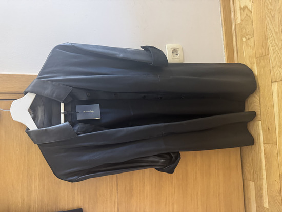 Kožna haljina Massimo Dutti