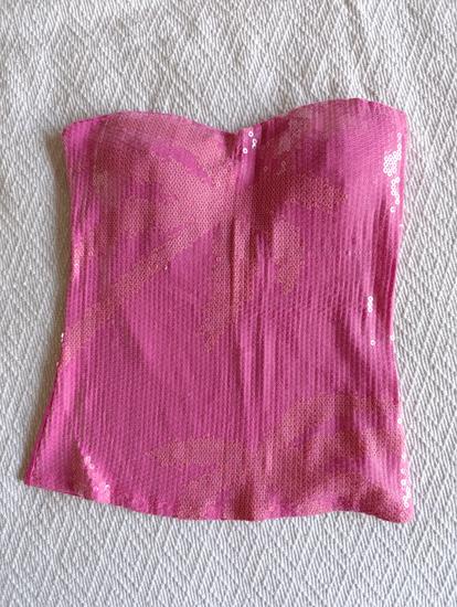 Pink top sa šljokicama od viskoze