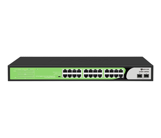 Bdcom switch S1500-24P2ES-H, 2x PoE++ port, 22x PoE+ port, 2x 2.5G port