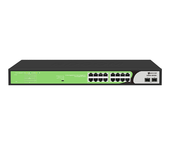 Bdcom switch S1500-16P2ES-H, 2x PoE++ port, 14x PoE+ port, 2x 2.5G port