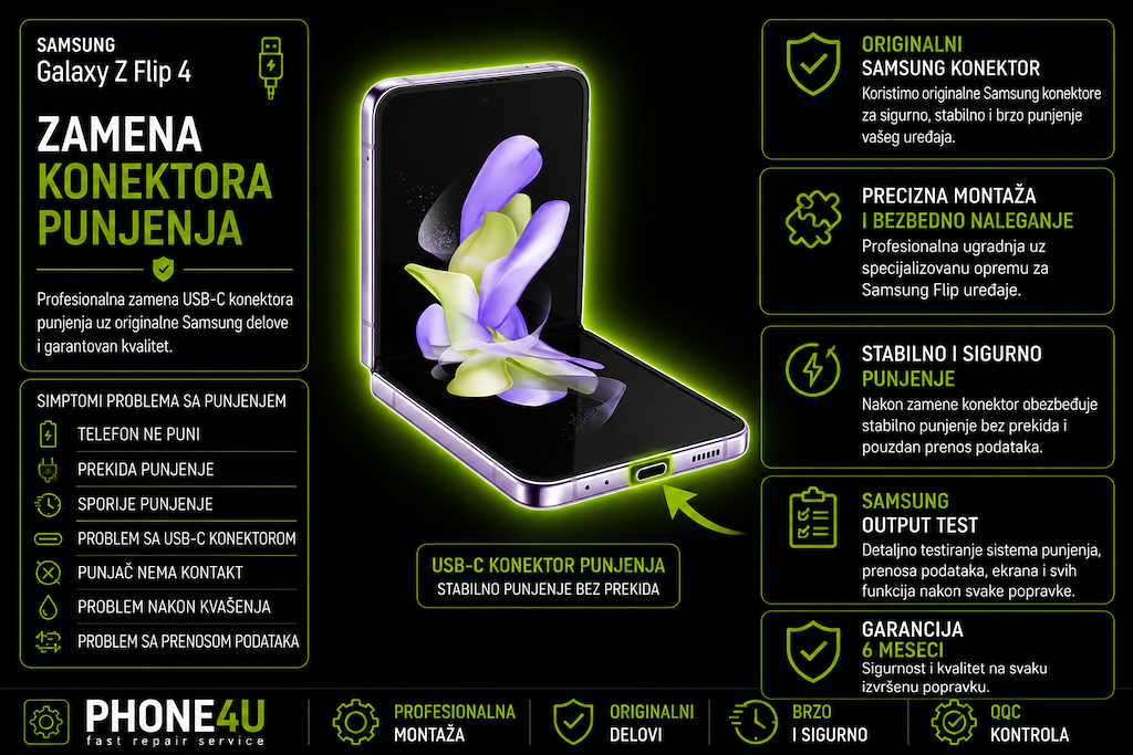 Zamena konektora punjenja Samsung Galaxy Z Flip 4 | Phone4U