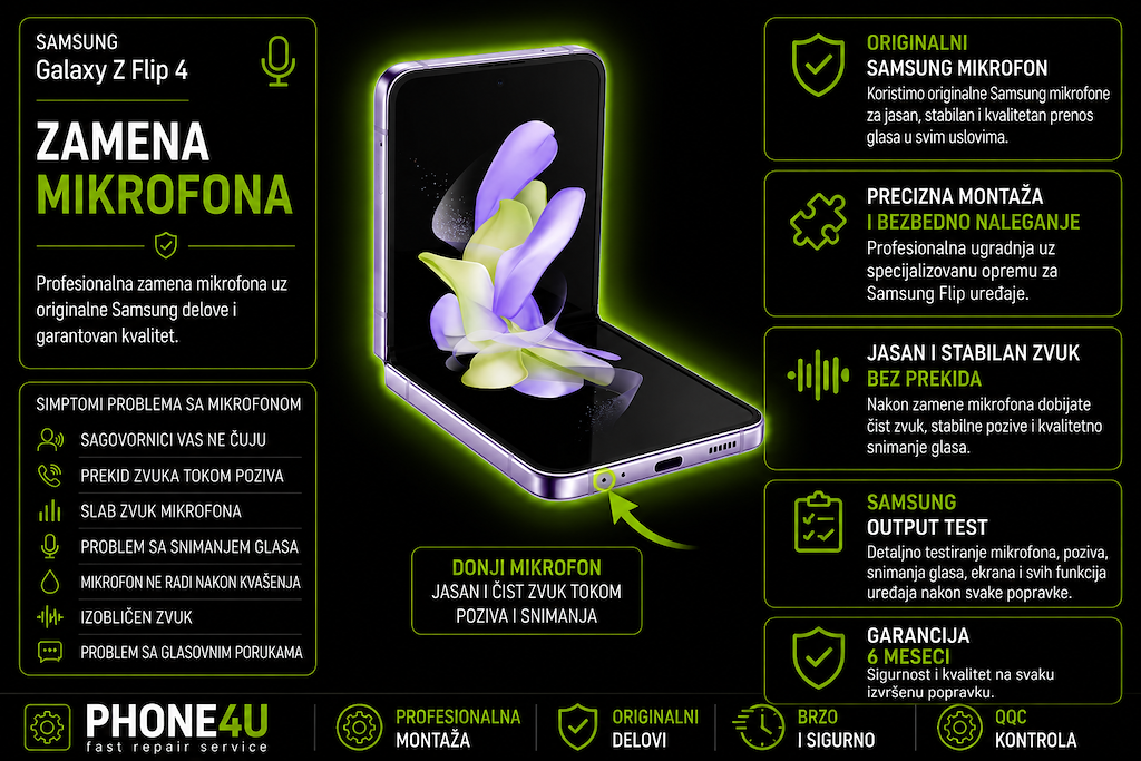 Zamena mikrofona Samsung Galaxy Z Flip 4 | Phone4U
