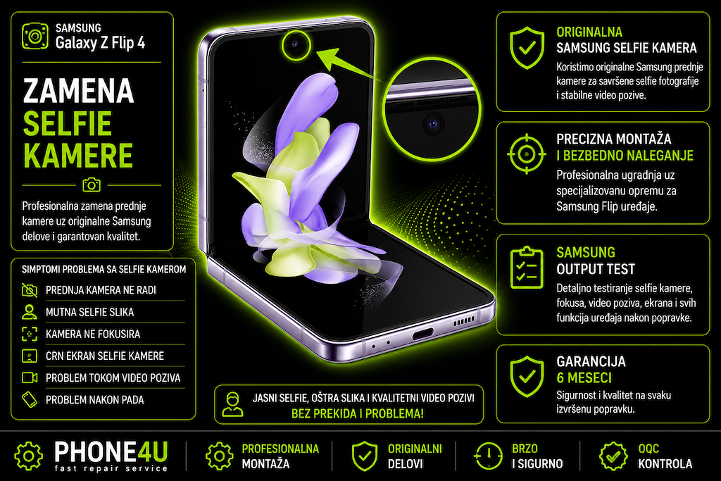 Zamena selfie kamere Samsung Galaxy Z Flip 4 | Phone4U